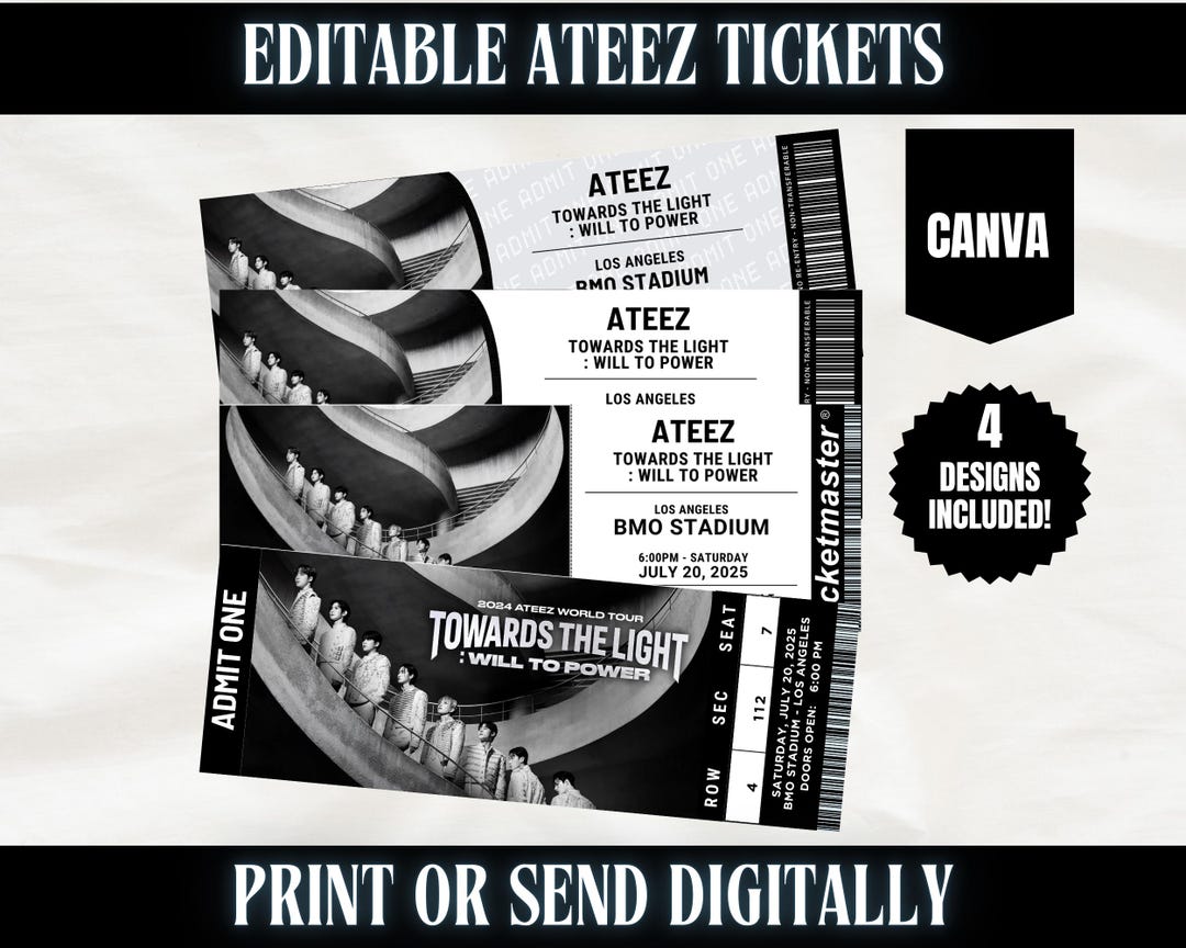 Personalized Ateez World Tour Towards the Light: Will to Power Concert ...