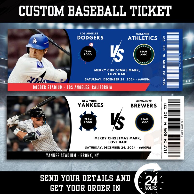 Baseball Ticket - Etsy