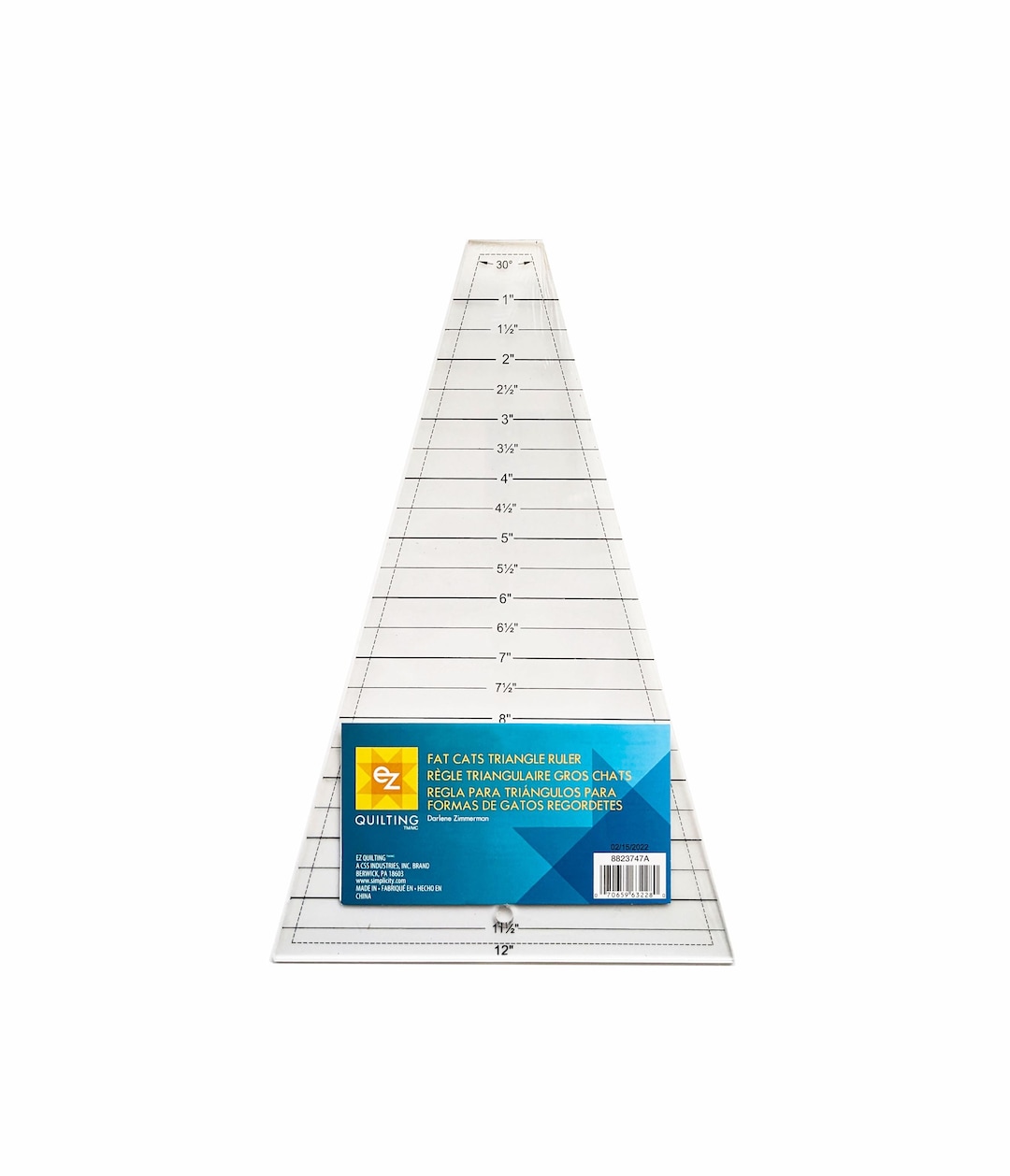Fat Cats EZ Triangle Quilting Ruler Acrylic Template for Precision ...