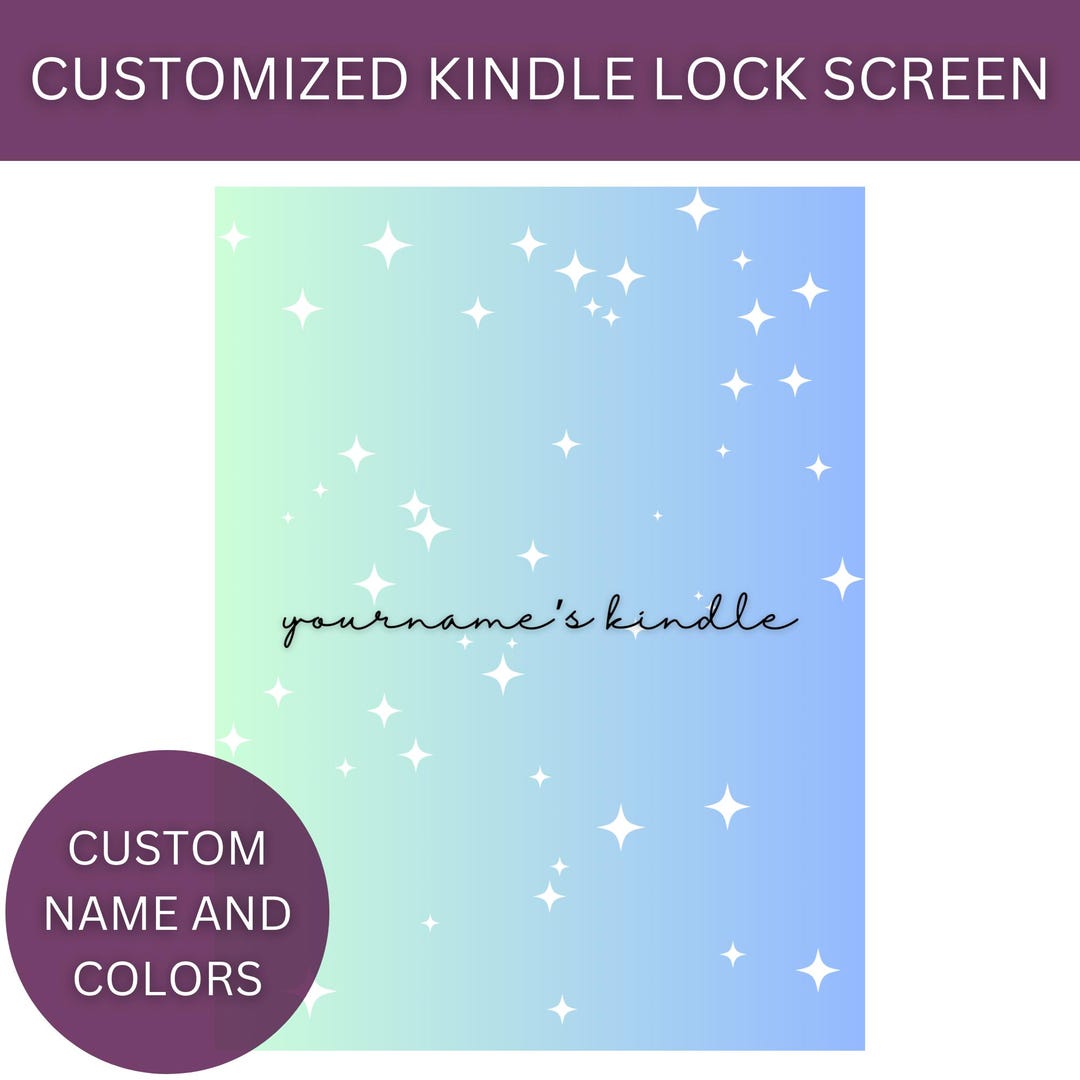 Personalized Kindle Lock Screen GRADIENT for Colorsoft, Scribe ...