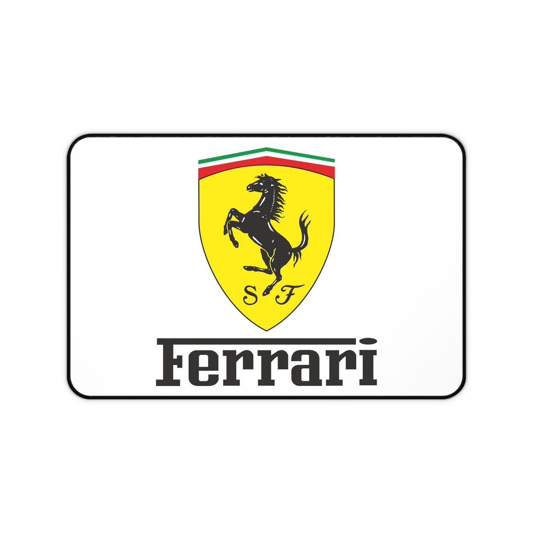 Ferrari Logo Desk Mat, Gaming Mouse Pad, Office Decor, Gift for Car ...