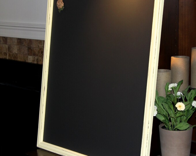 Large, Magnetic, moonlit Yellow, Framed Chalkboard 24 X 28 Inches ...