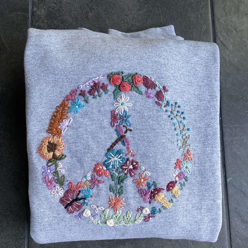 Peace Sign Applique - Etsy