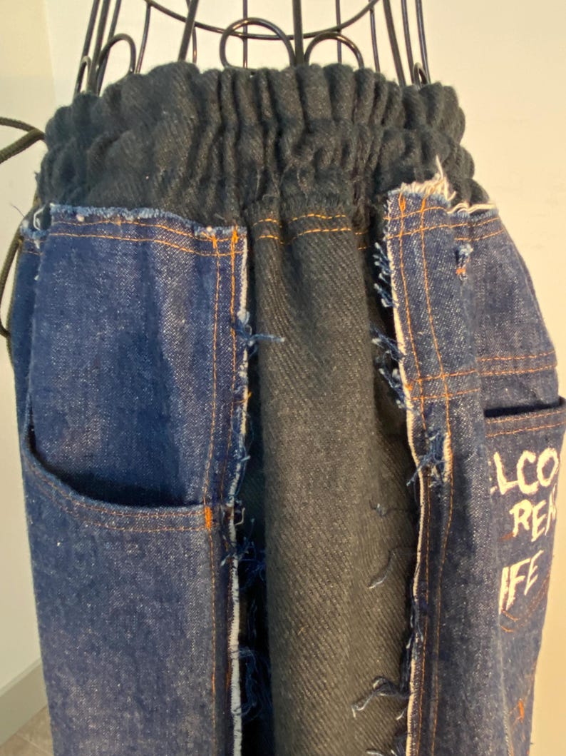 Hand-painted Jeans, Unique Denim Art, Boho Jeans, Artistic Denim ...