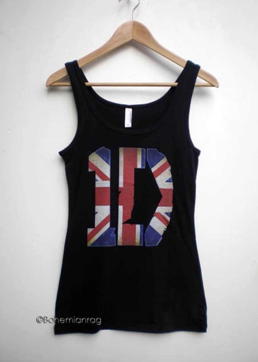 One Direction Tank Top, 1D Union Jack Tank Top, British Chic - Etsy