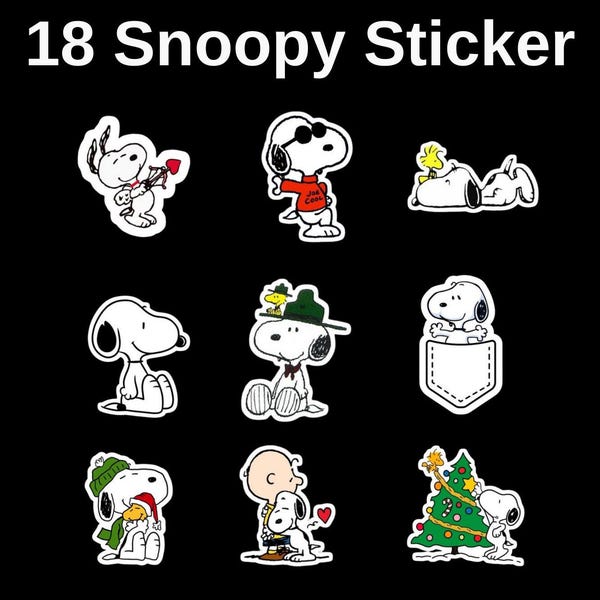 Snoopy Stickers - Etsy