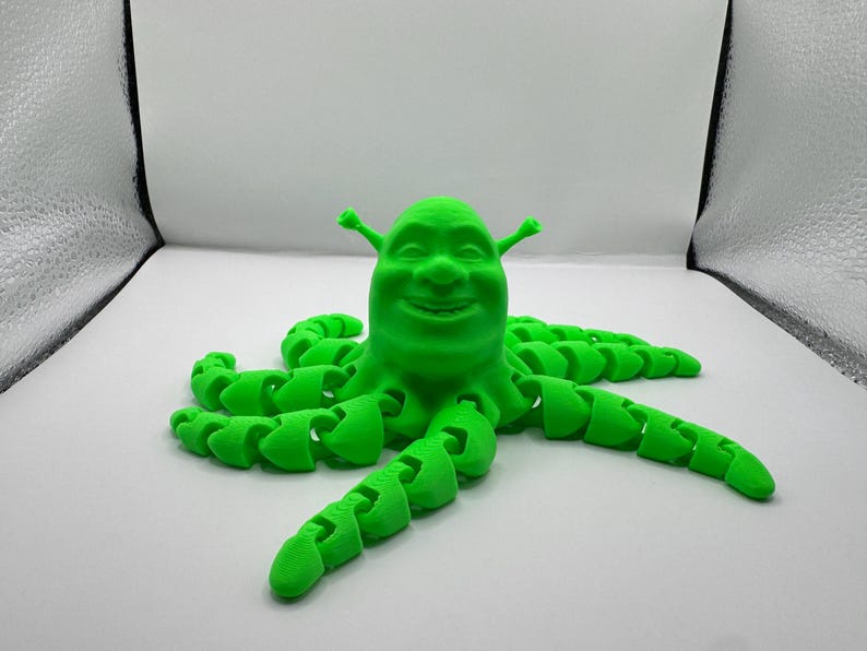 3D Printed Shrektopus Figit Toy - Etsy