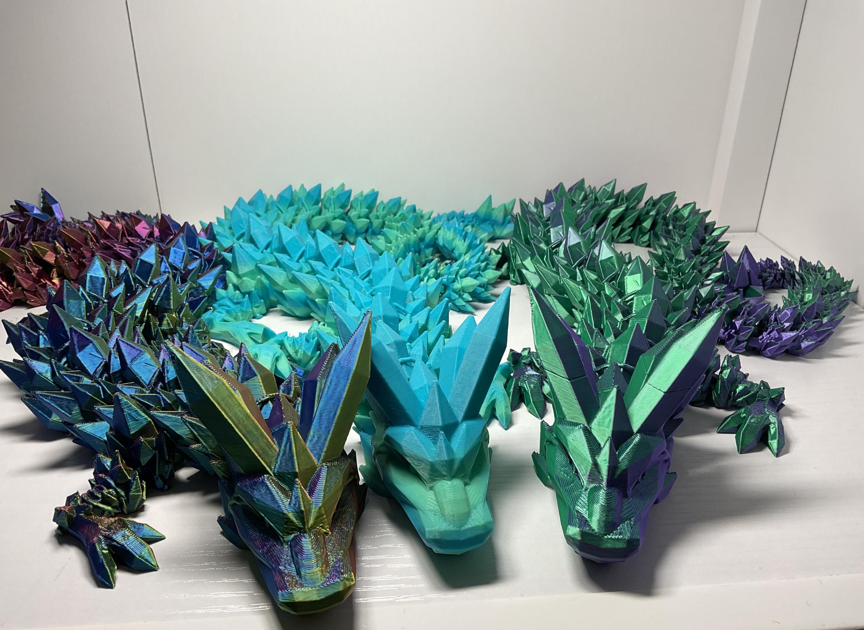 3D Printed Crystal Dragon Fidget Toy - Etsy