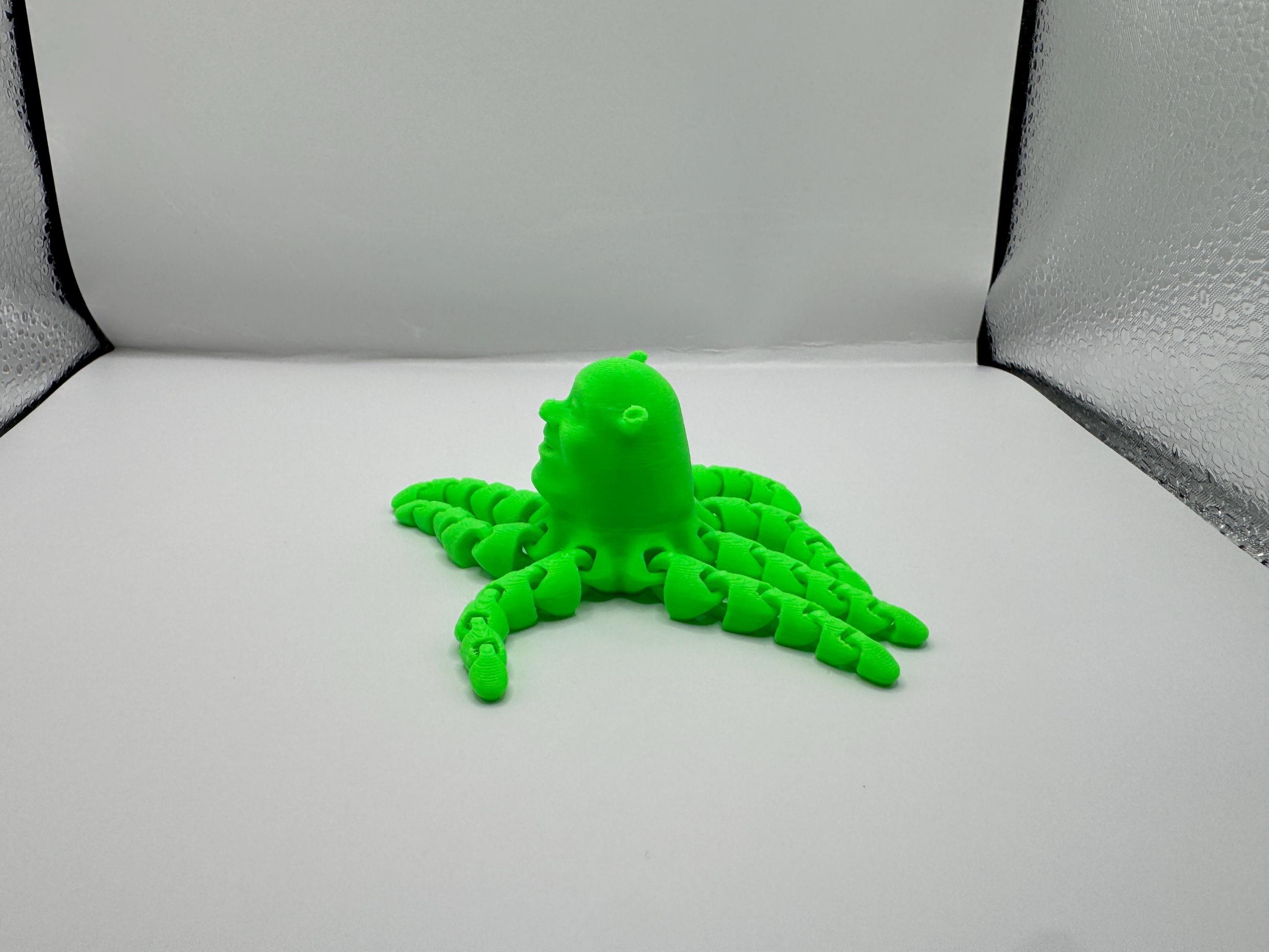 3D Printed Shrektopus Figit Toy - Etsy