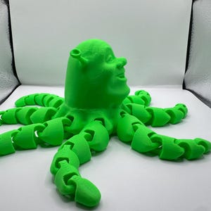 3D Printed Shrektopus Figit Toy - Etsy