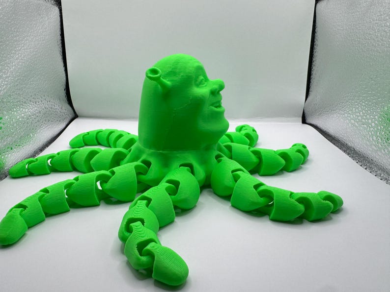3D Printed Shrektopus Figit Toy - Etsy