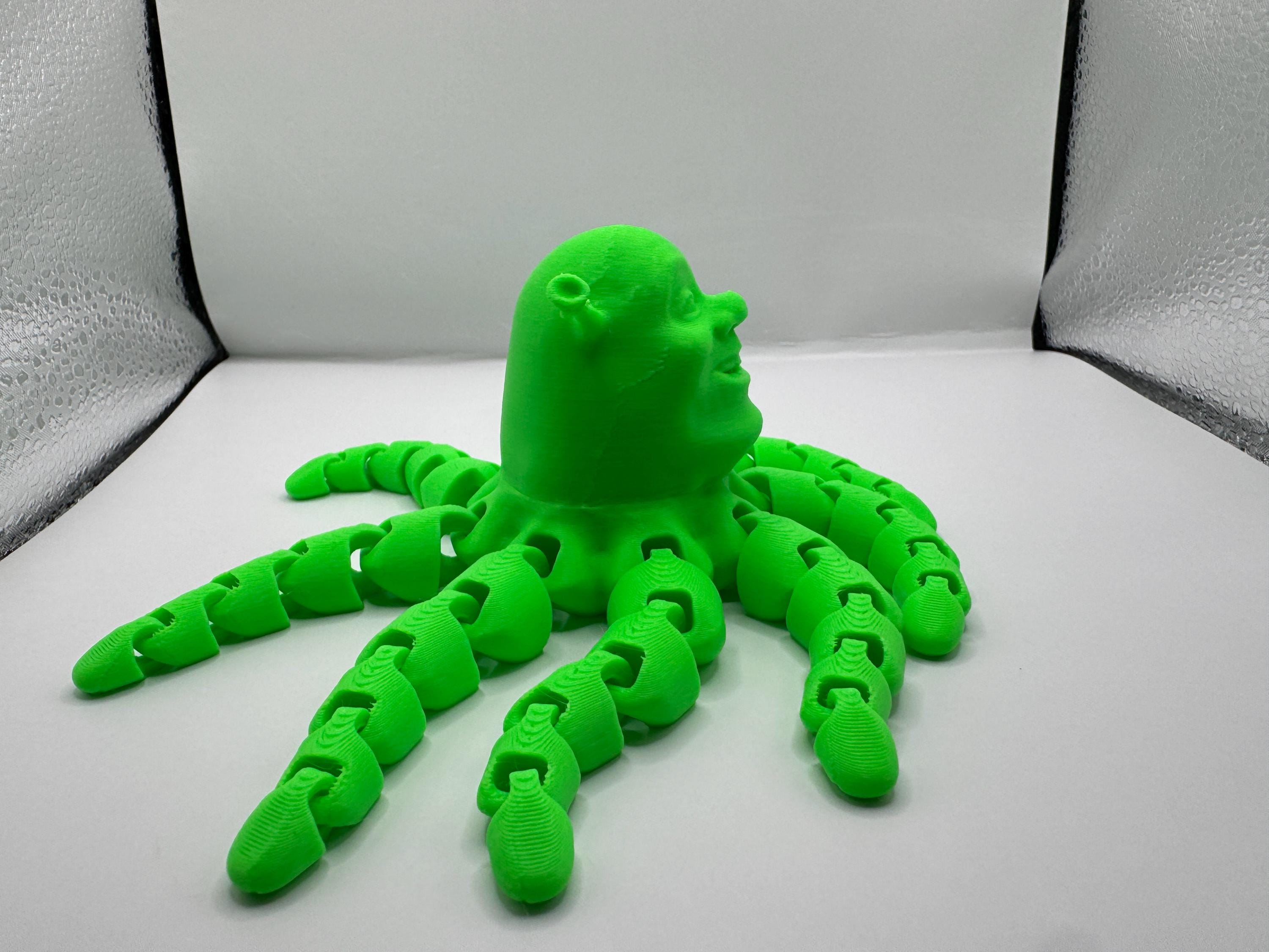 3D Printed Shrektopus Figit Toy - Etsy