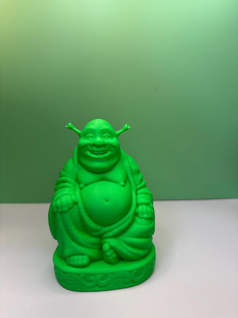 Buddha Shrek 3d Printed Fun Decor Desk Figure - Etsy