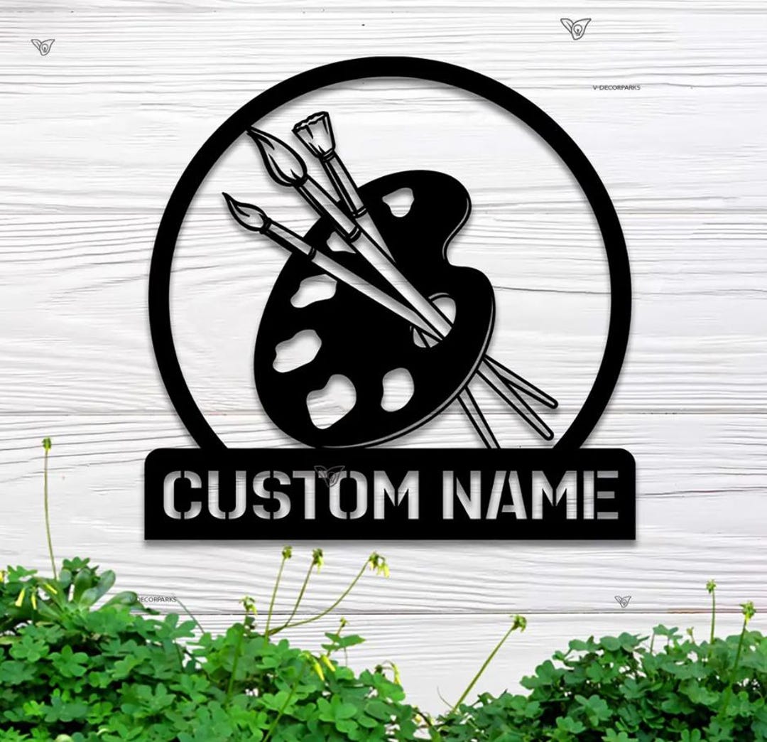 Custom Artist Metal Wall Art, Art Studio Sign, Artist Lover Gift, Art ...