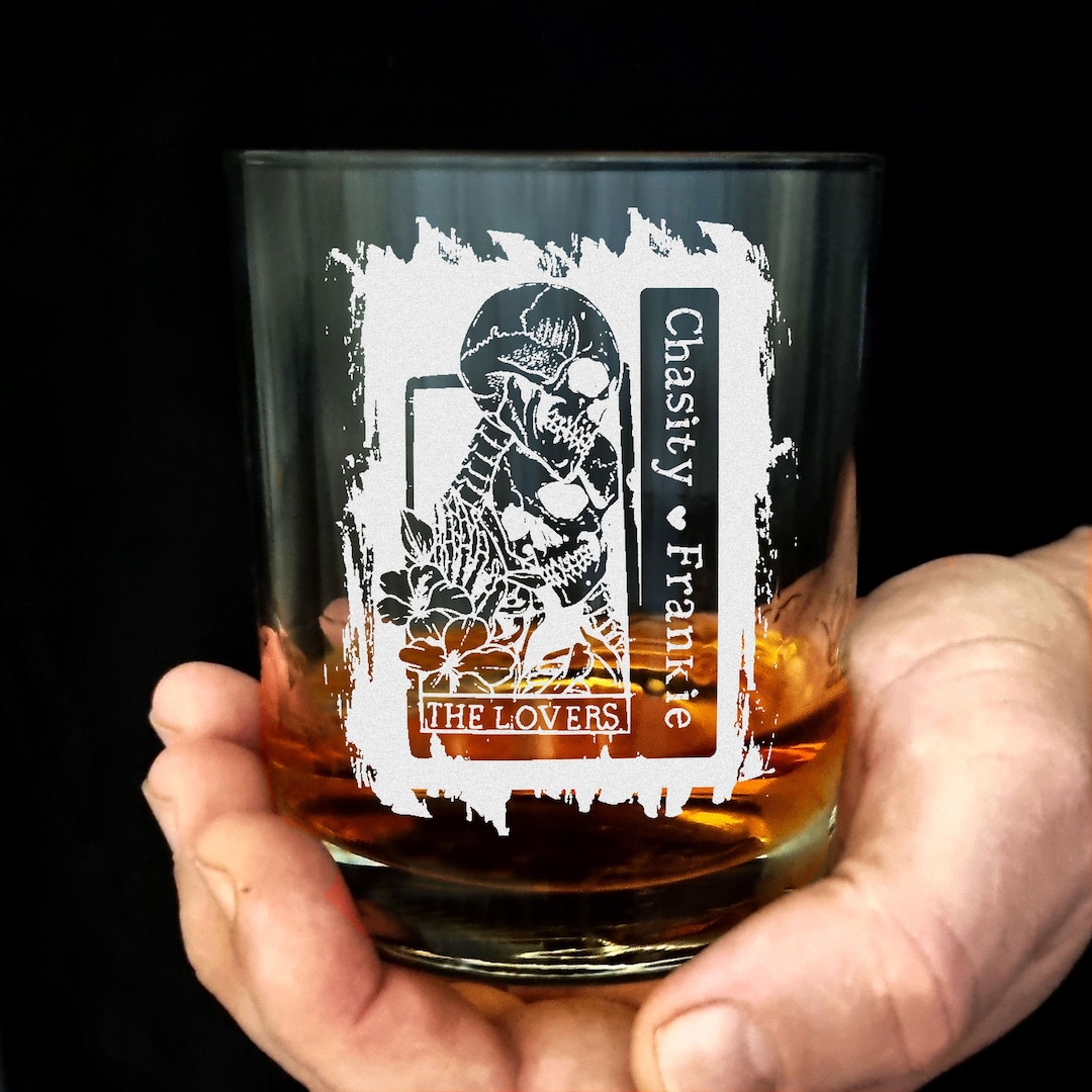 Personalized Engraved the Lovers Whiskey Glass: Custom Names, Ideal ...