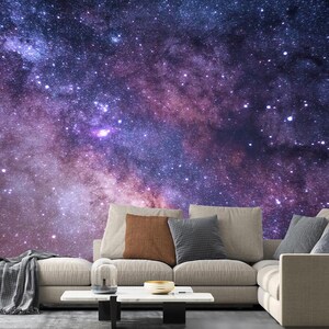 Star Clusters Mural, Galaxy Wallpaper, Starry Night Sky Wall Decor ...