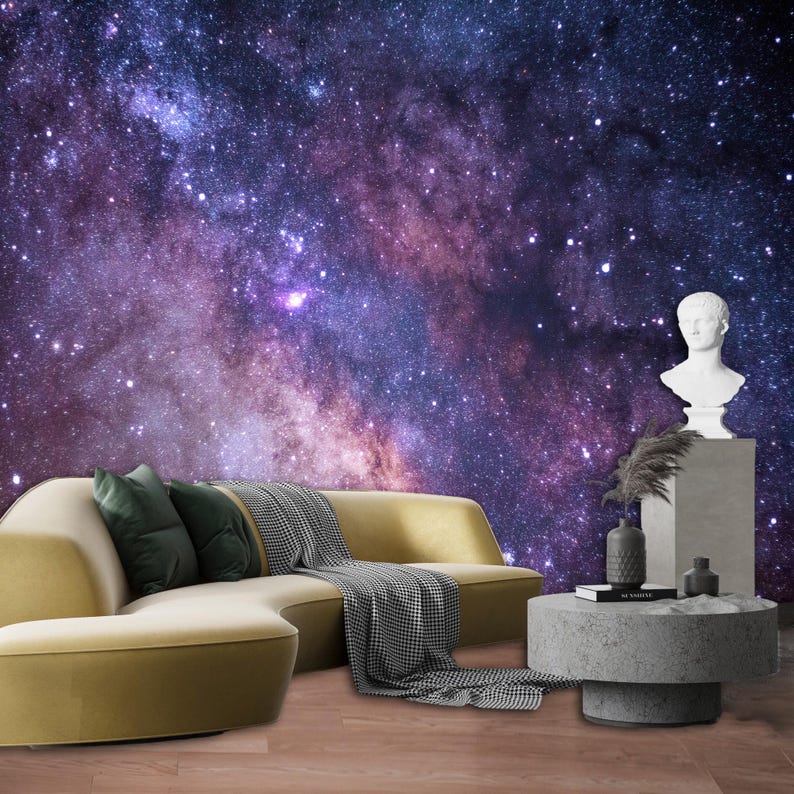 Star Clusters Mural, Galaxy Wallpaper, Starry Night Sky Wall Decor ...