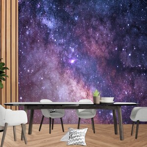 Star Clusters Mural, Galaxy Wallpaper, Starry Night Sky Wall Decor ...
