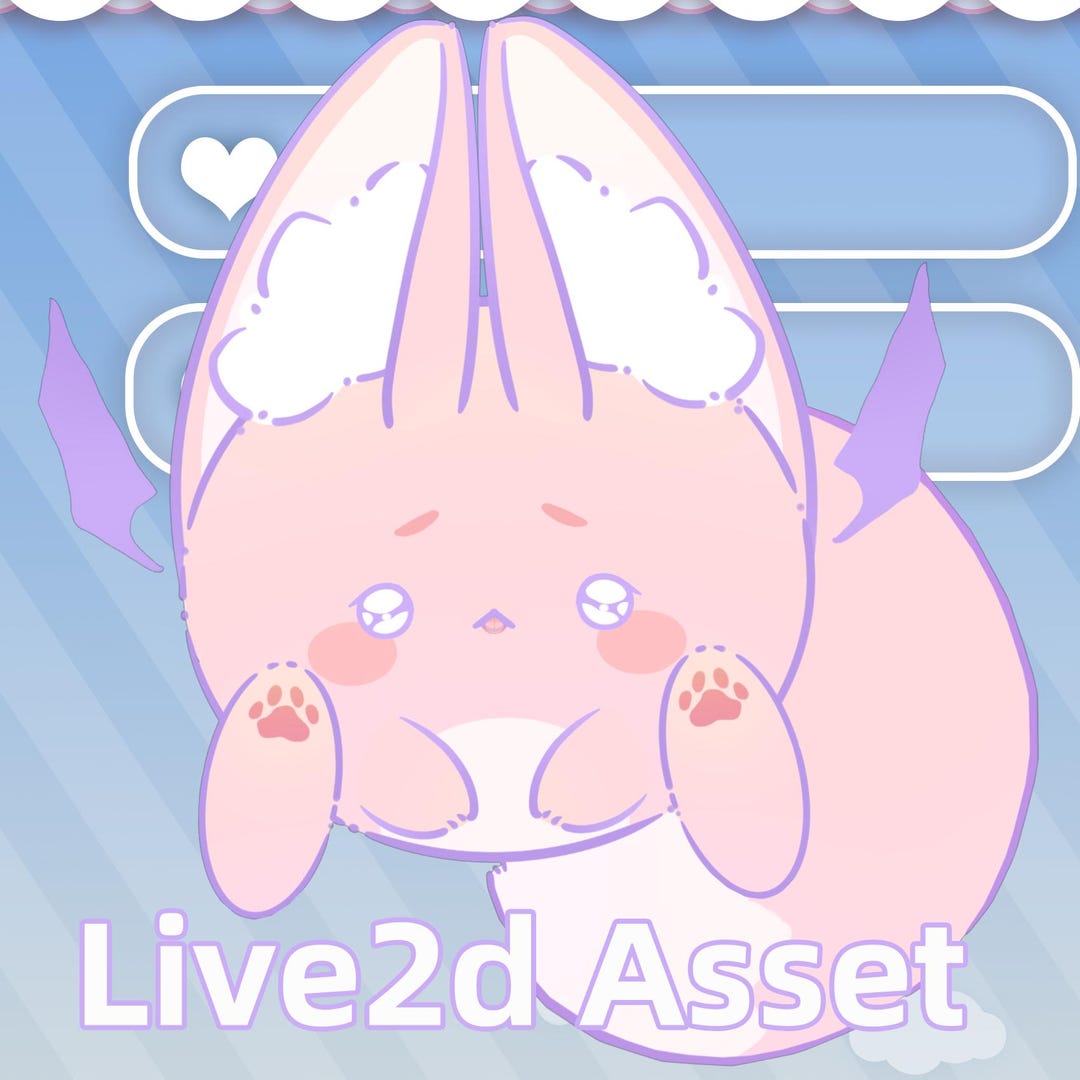 Live2d Vtuber Asset rigged Puffy Hoppy Pet Pre-made Model Avatar - Etsy