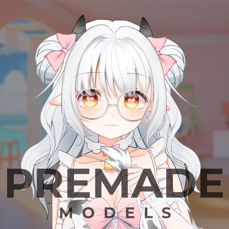Live2d Premade Model | Milky | 9 Exps - Etsy