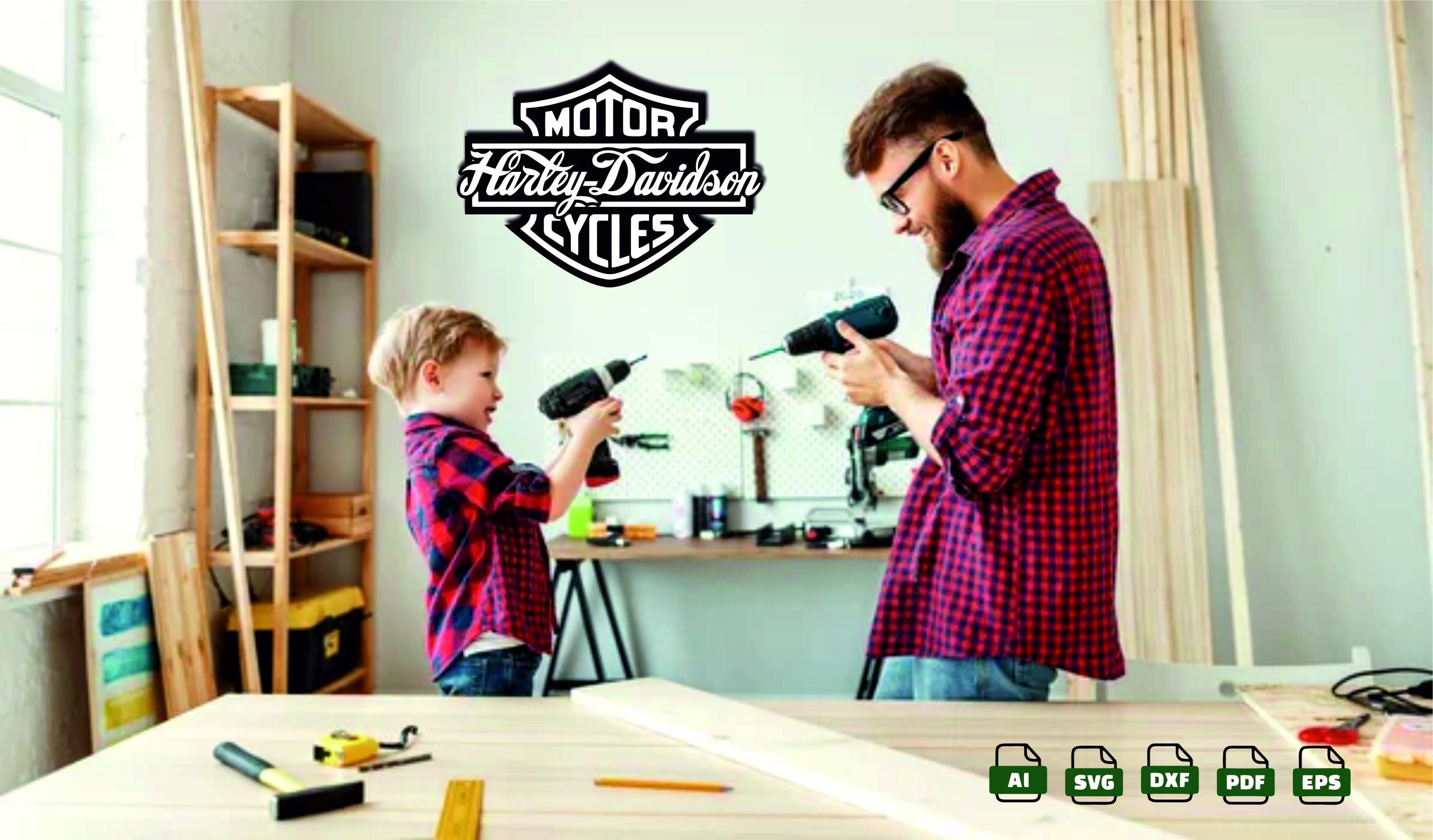 Harley-davidson in Dxf, Svg, Eps, Ai and Pdf Formats for Laser Cutting ...