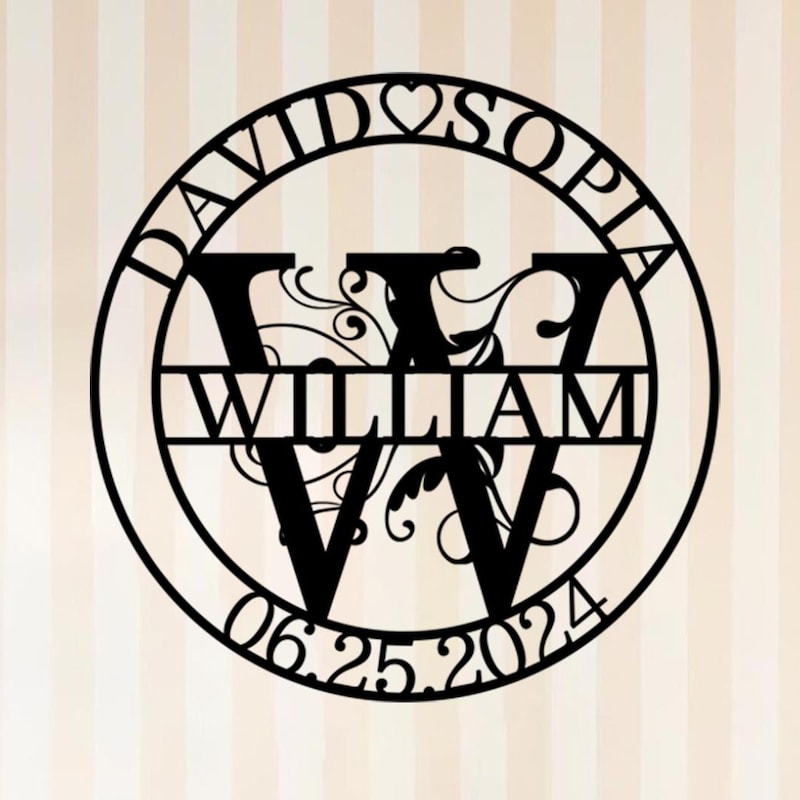 Monogrammed Last Name Art - Etsy