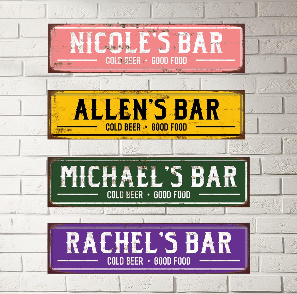 Personalized Bar Metal Sign,custom Bar Metal Sign,text Metal Sign,make ...