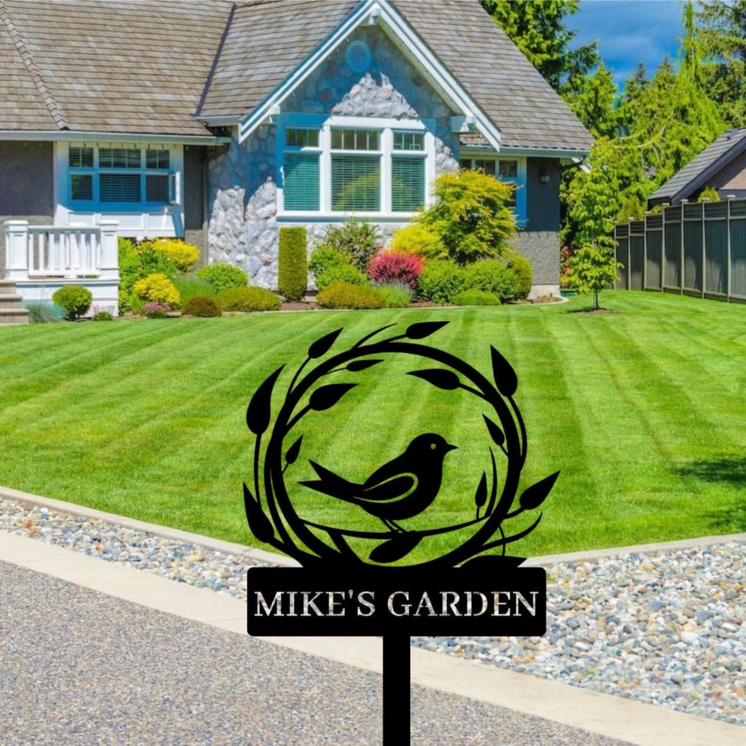 Personalized Garden Stake Metal Sign, Custom Wall Art, Waterproof Fade ...