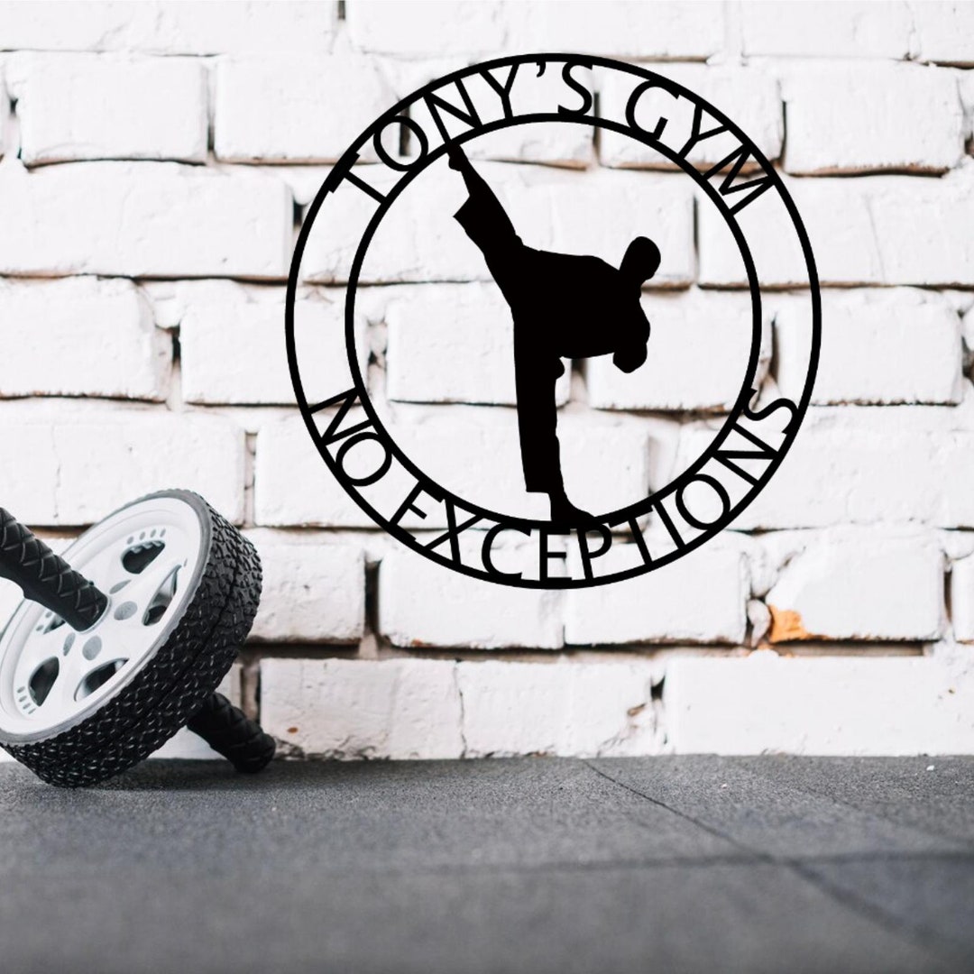 Personalized GYM Metal Sports Sign With Name Wall Art Decor, Custom ...