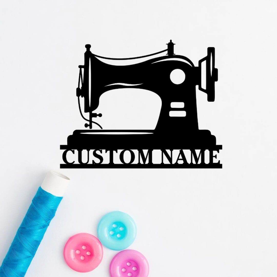 Custom Metal Sewing Room Sign, Sewing Machine Metal Name Sign, Metal ...