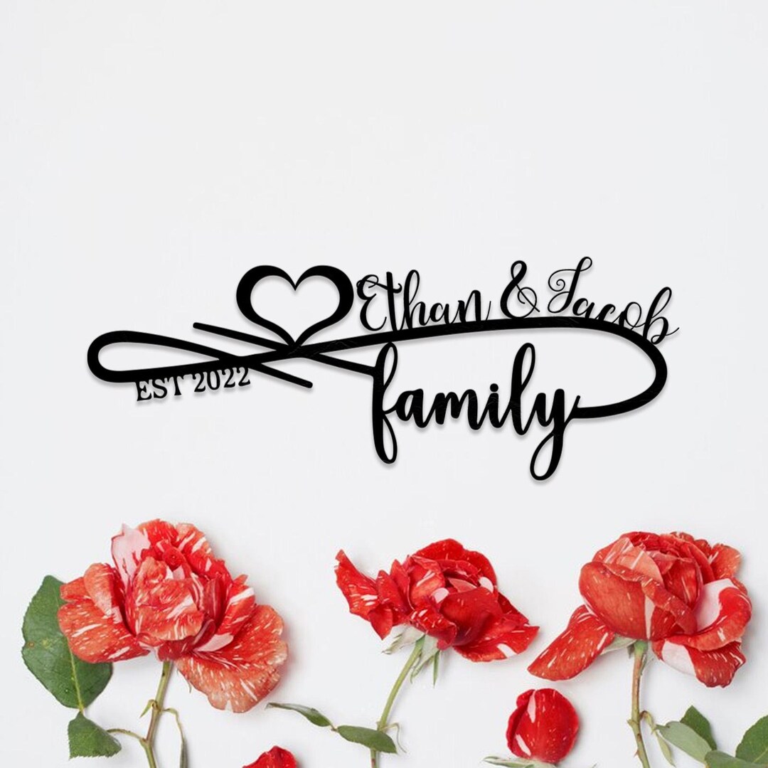 Personalized Infinity Metal Name Sign for Love Wedding Anniversary ...