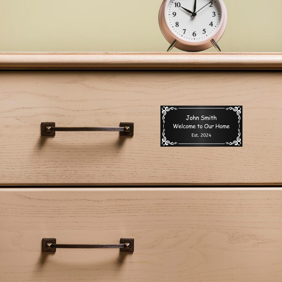 Custom Engraved Brass Nameplates, Brass Frame Plaque With Adhesive ...