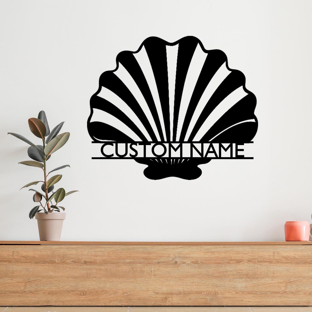 Personalized Shells Metal Sign for Wall Art Decor, Custom Metal Shells ...