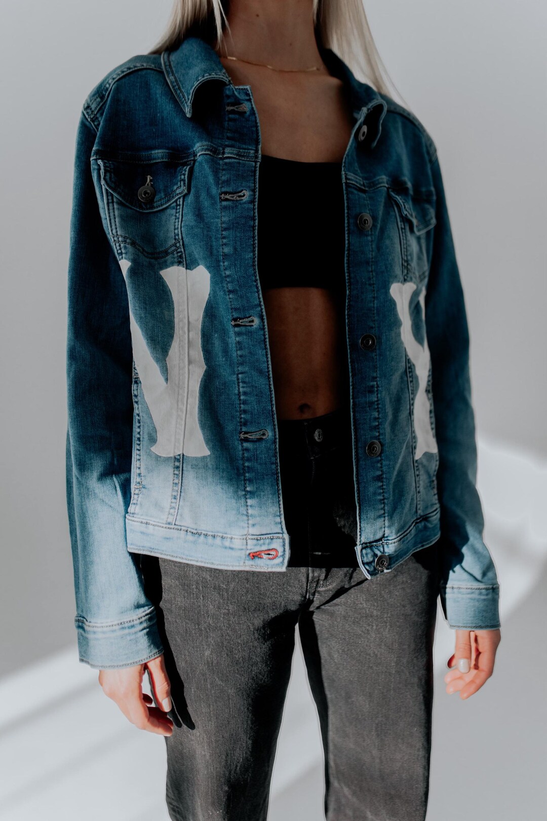 New York Yankees Gucci Inspired Hand Painted Jacket - Etsy