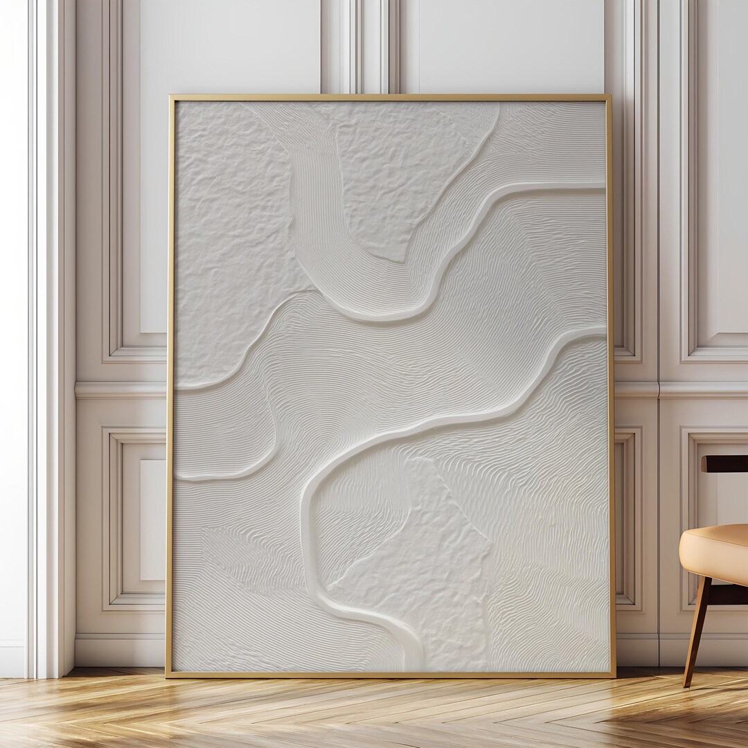 Subtle Lines – Minimal Line Abstract Print, Neutral Wall Art, Beige ...