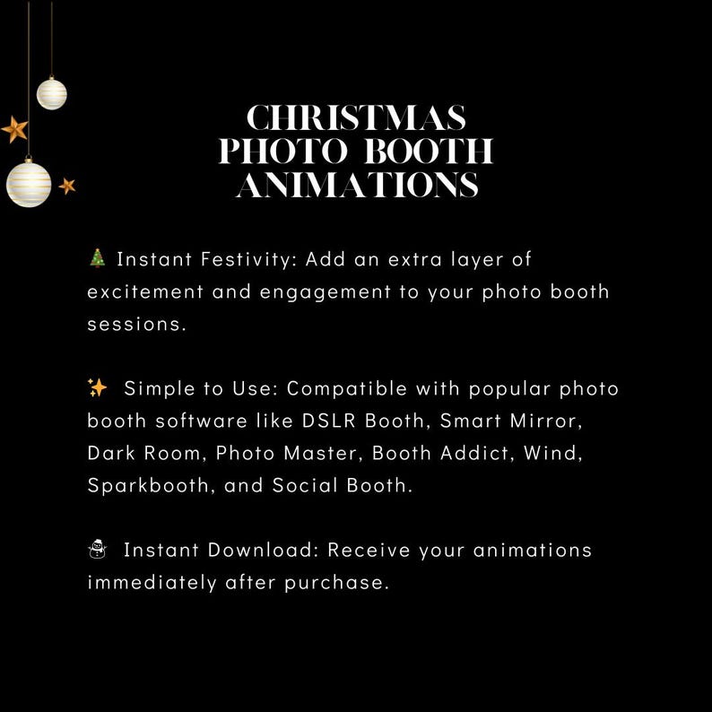 Christmas Photo Booth Animations for Dslrbooth, Mirror, Dark Room ...