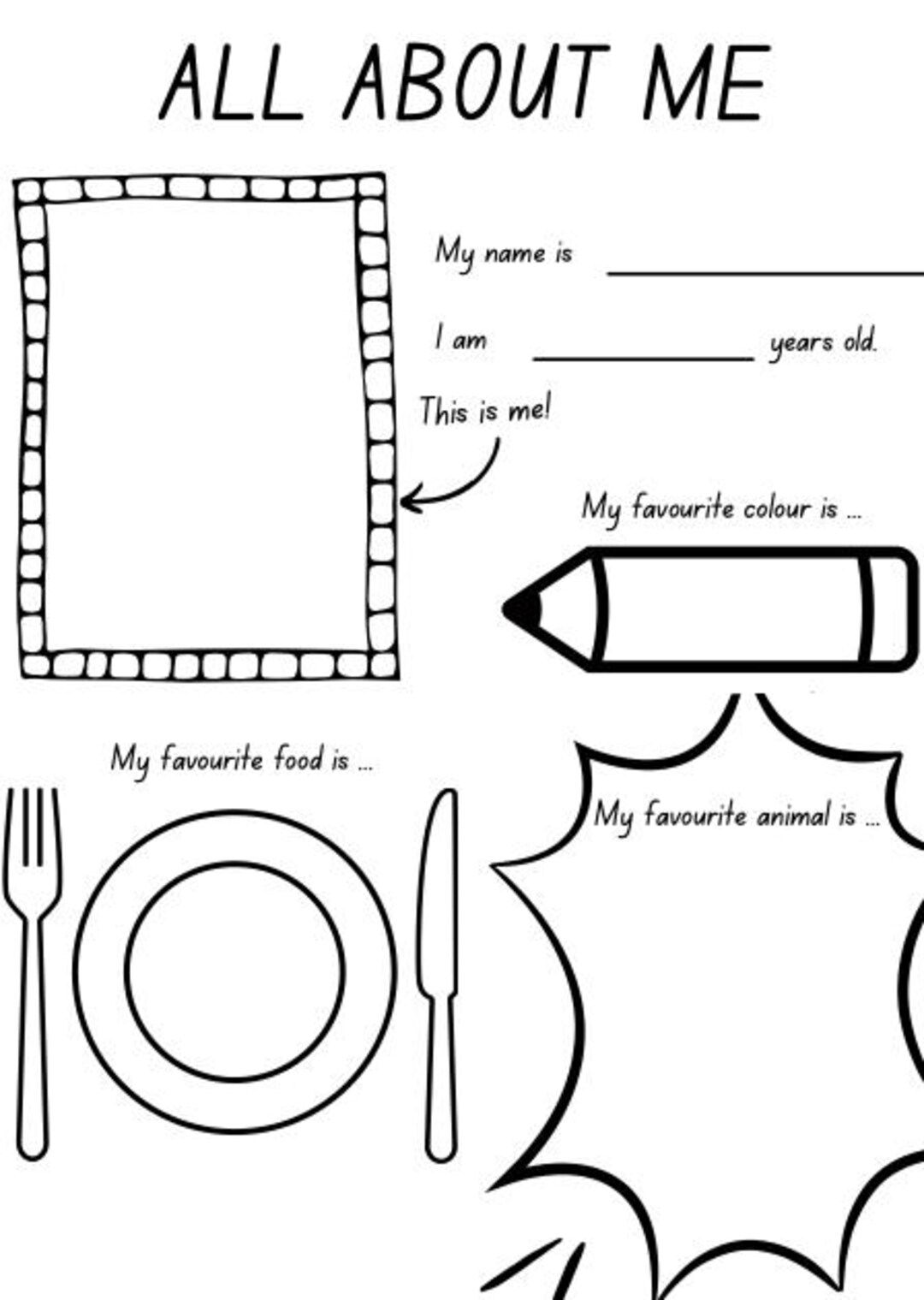 All About Me for Students and Teachers With Canva Template Link - Etsy