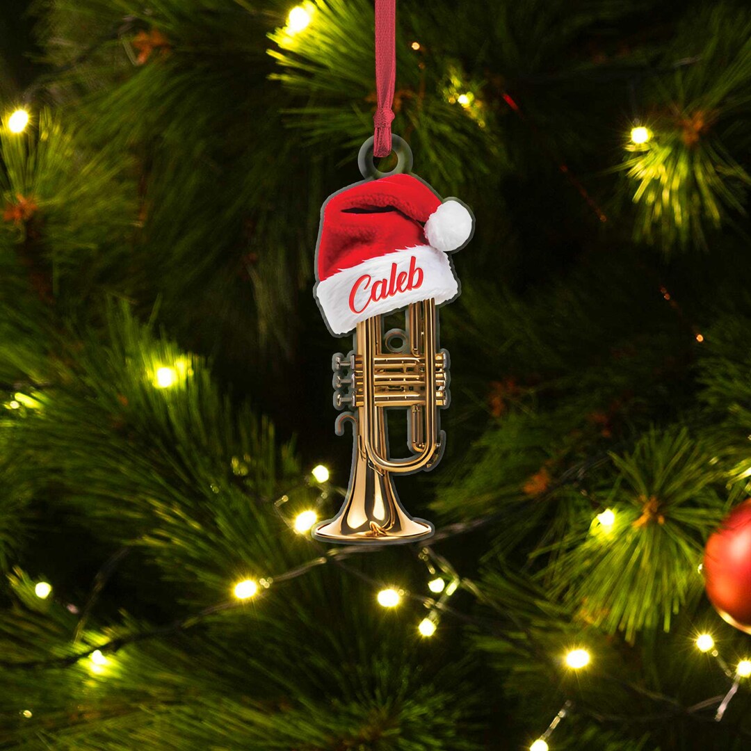 Custom Saxophone Ornament, 2D Flat Saxophone Christmas Ornament ...