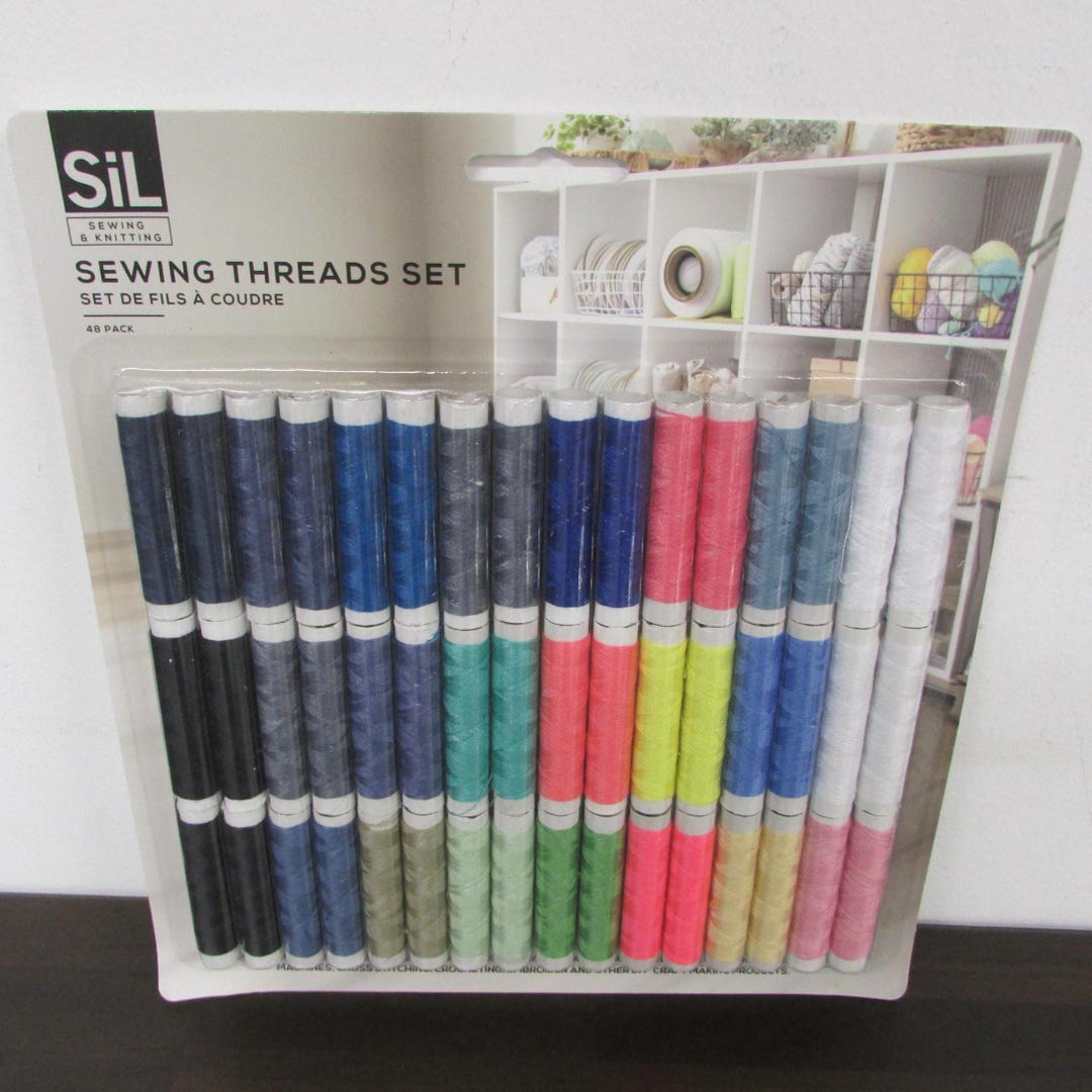 Haberdashery - Sil Sewing Threads Set 48 Pack X 10m Approx - Etsy UK