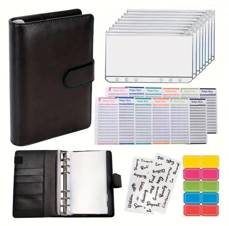 Disney-inspired Black Budget Binder Sparkling Mickey in Red, Silver ...
