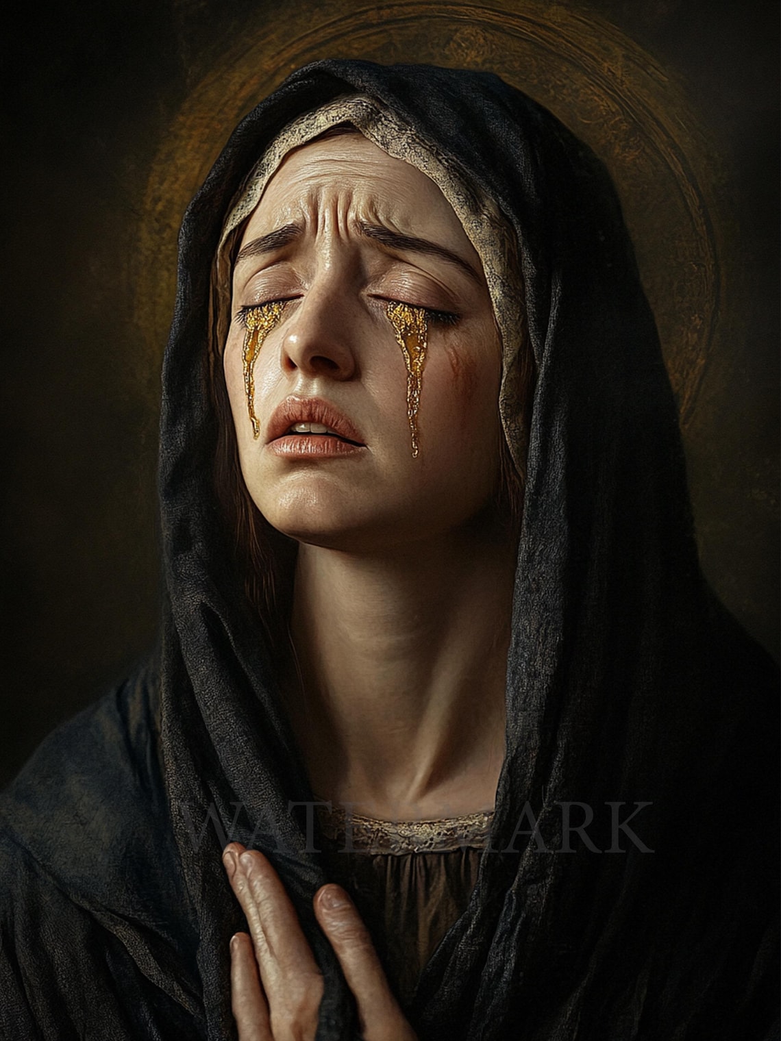Our Lady of Sorrows Painting Our Sorrowful Mother Wall Art Lady of ...