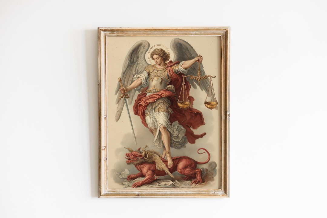 Archangel Michael Painting: Saint Michael Wall Art (digital Download ...