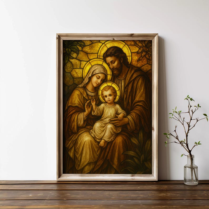 The Holy Family Painting: Catholic Wall Art(digital Download) - Etsy
