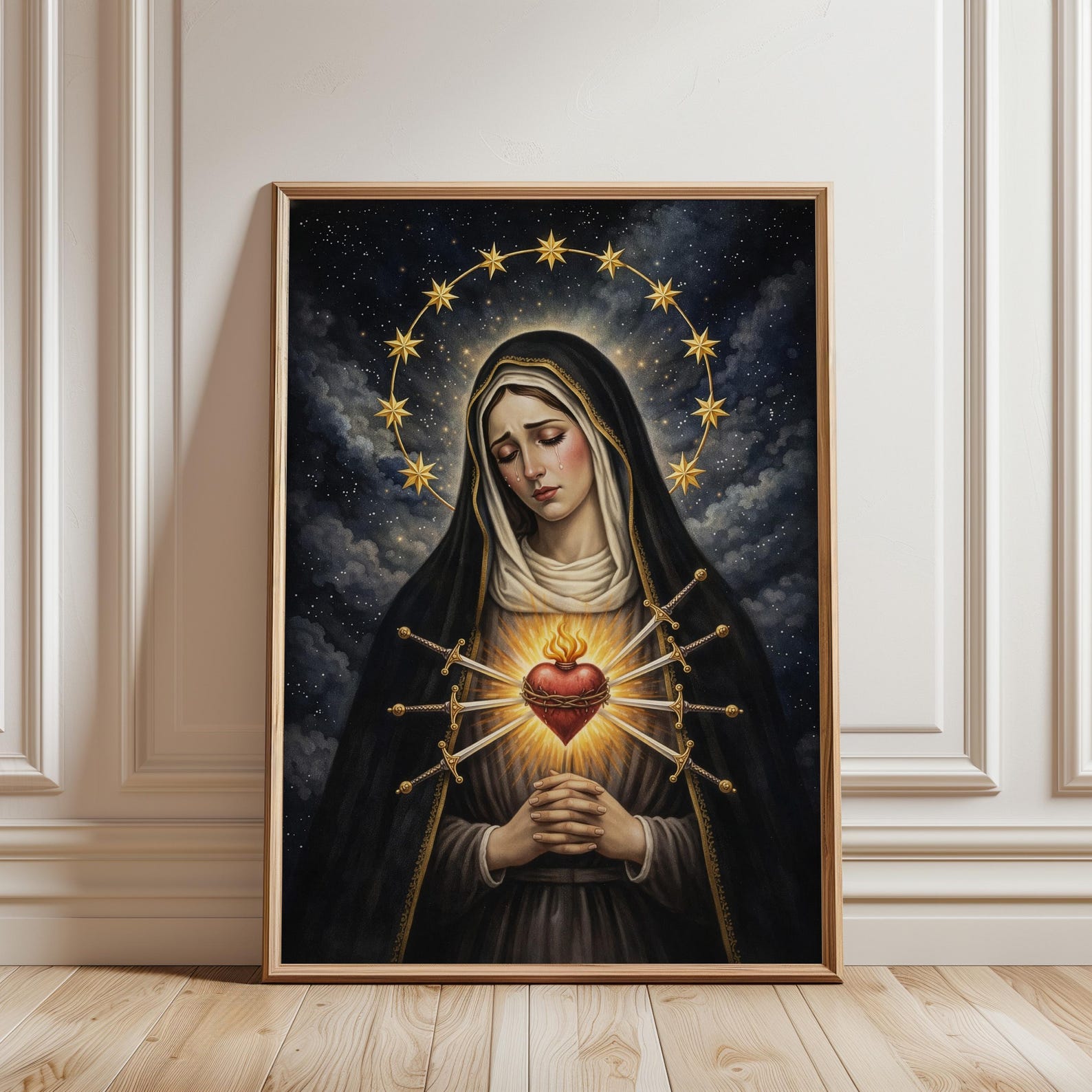Our Lady of Sorrows Catholic Painting| Religious Art Christian Poster ...