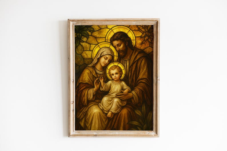 The Holy Family Painting: Catholic Wall Art(digital Download) - Etsy