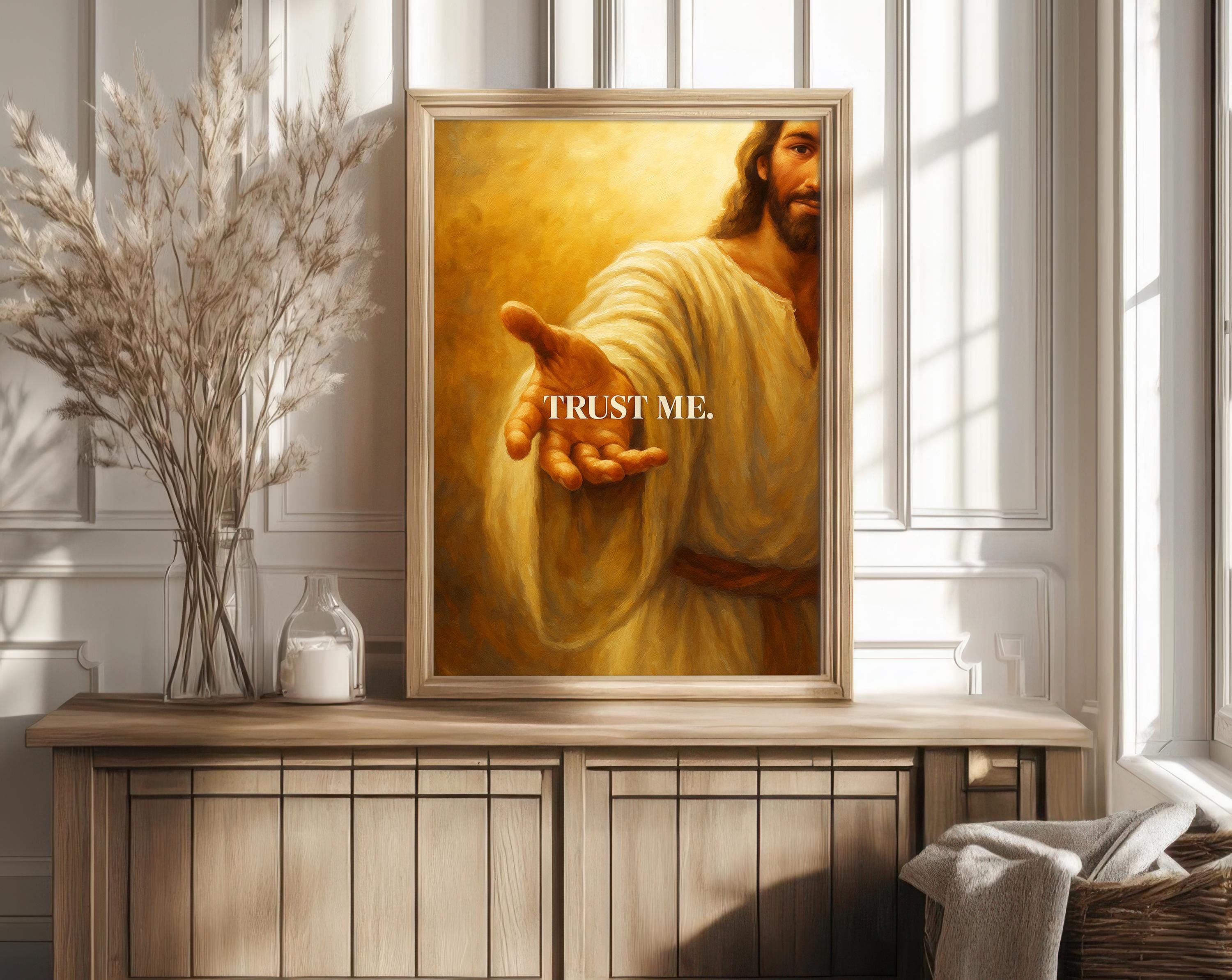 Hand of Jesus Christ Wall Art: TRUST ME Religious Art (digital Download ...