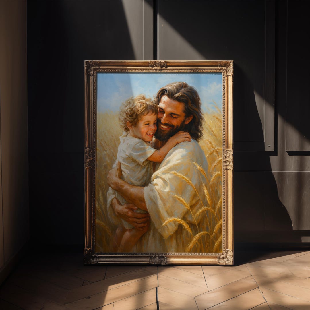 Jesus Embracing Child Art Print: Christian Wall Art Religious Home ...
