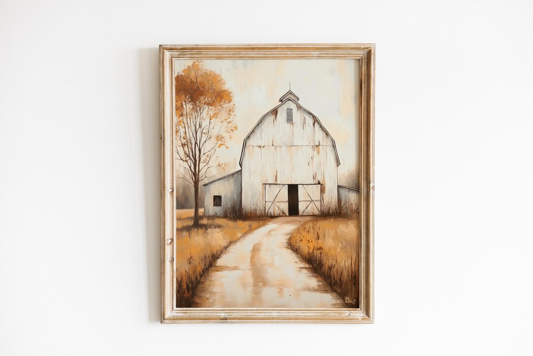 Rustic Barn Wall Decor, Vintage Farmhouse Art Print, Countryside ...