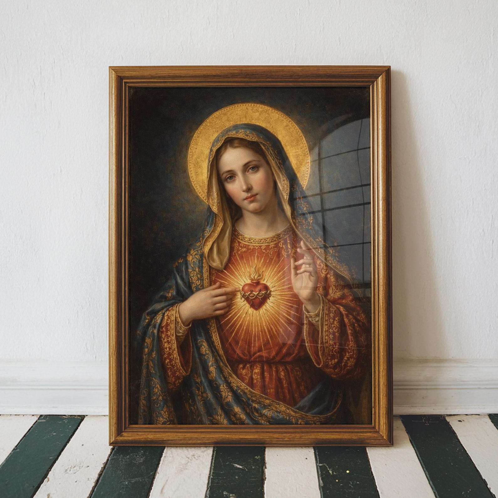 Immaculate Heart of Mary Poster, Catholic Marian Art, Christian Home ...