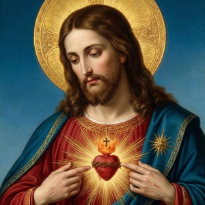 Sacred Heart of Jesus Catholic Wall Art | Christian Religious Home ...